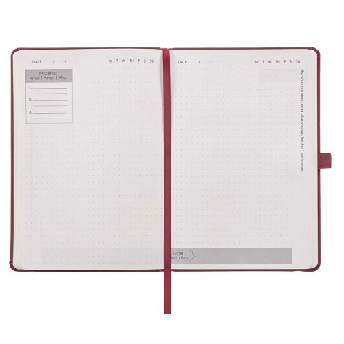 Undated Baxter Planner, Burgundy